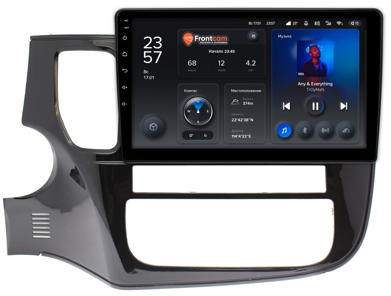 Штатная магнитола Mitsubishi Outlander 3 2012-2024 Teyes X1 4G 2/32 10" RM-10-493 Android 10 (4G-SIM, DSP)