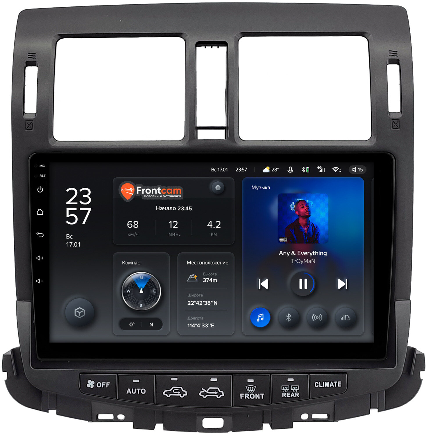 Штатная магнитола Toyota Crown (S200) 2008-2012 (Для авто c монитором и DVD) Teyes X1 WIFI 2/32 10" RM-10-5711 Android 8.1 (DSP, IPS, AHD)