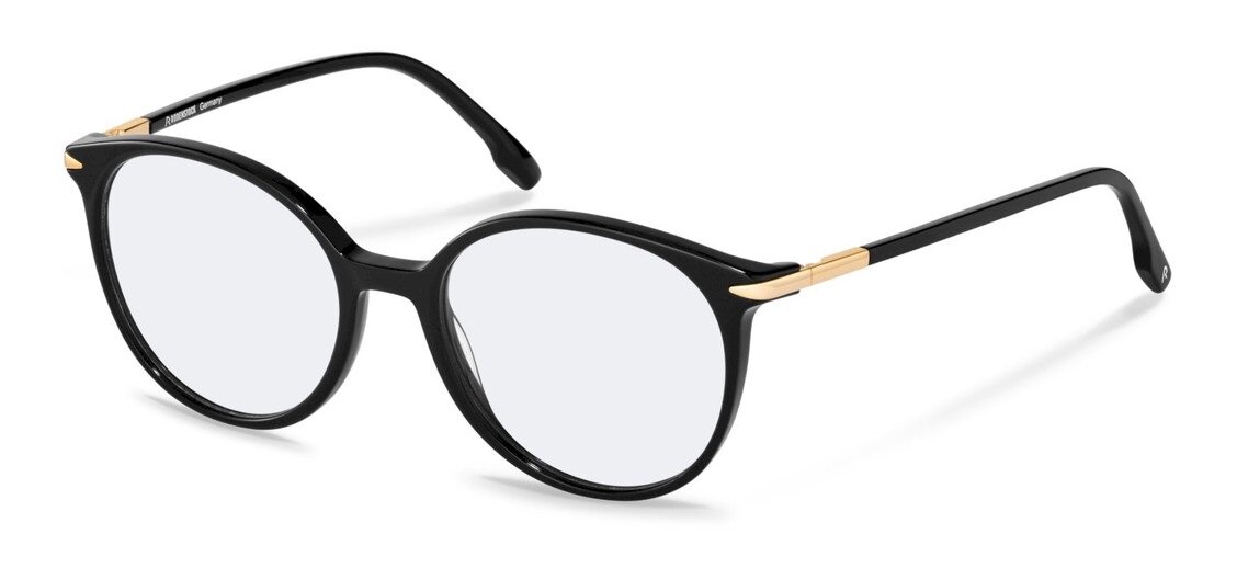 Оправа Rodenstock R5364 A, чёрная, круглая, пластиковая, ширина оправы 145 мм