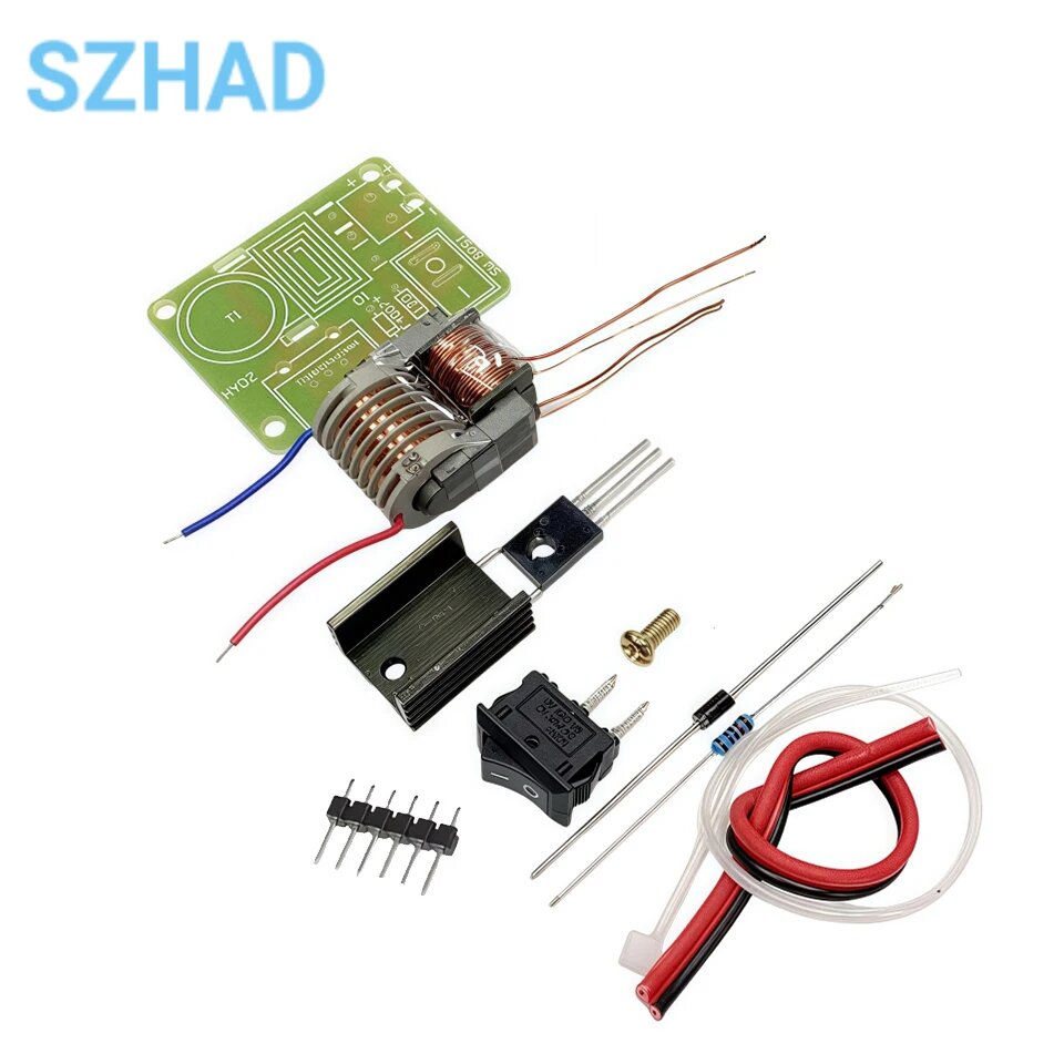Высоковольтный повышающий инвертор DIY Kit — генератор зажигания дуги ВЧ 15 кВ с использованием аккумулятора 3,7 В 18650 и U-образного трансформатора