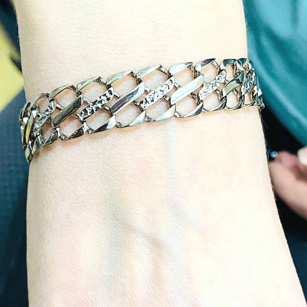 Браслет, серебро, 925 проба, родирование