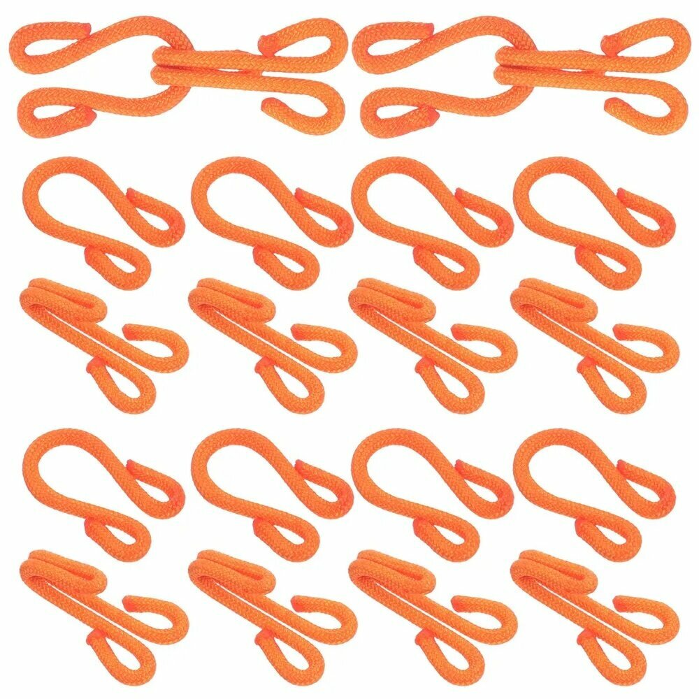 Незаметные Кнопки-Крючки Для Пальто, Оранжевый, Ткань И Металл, 10 Пар