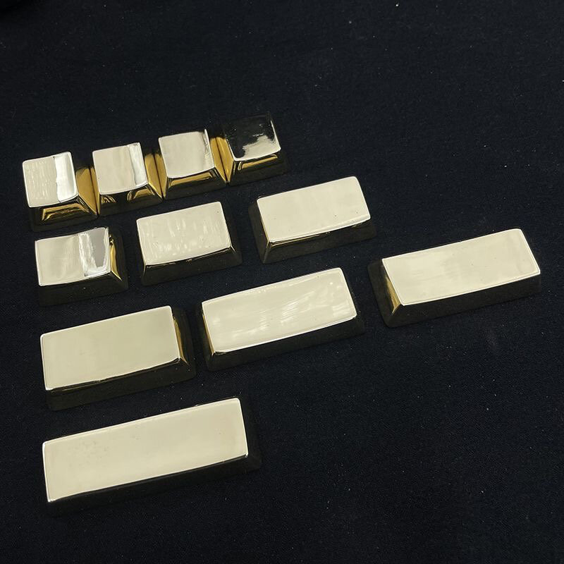 Металлические кейкапы из чистой меди, оригинальные OEM, высокопрофильные, с гальваническим покрытием, для механических