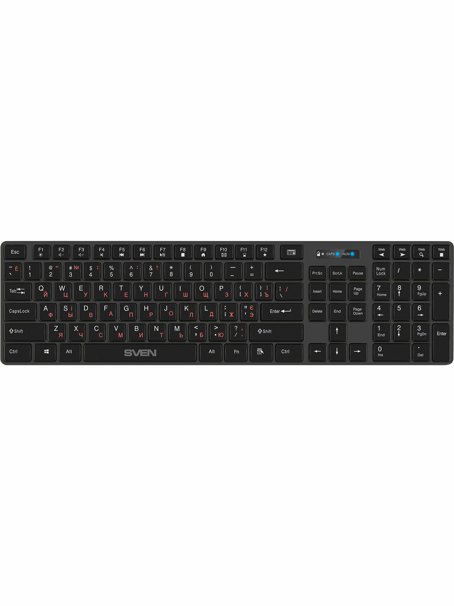 Клавиатура беспроводная SVEN KB-E5300W графит (SV-021139)