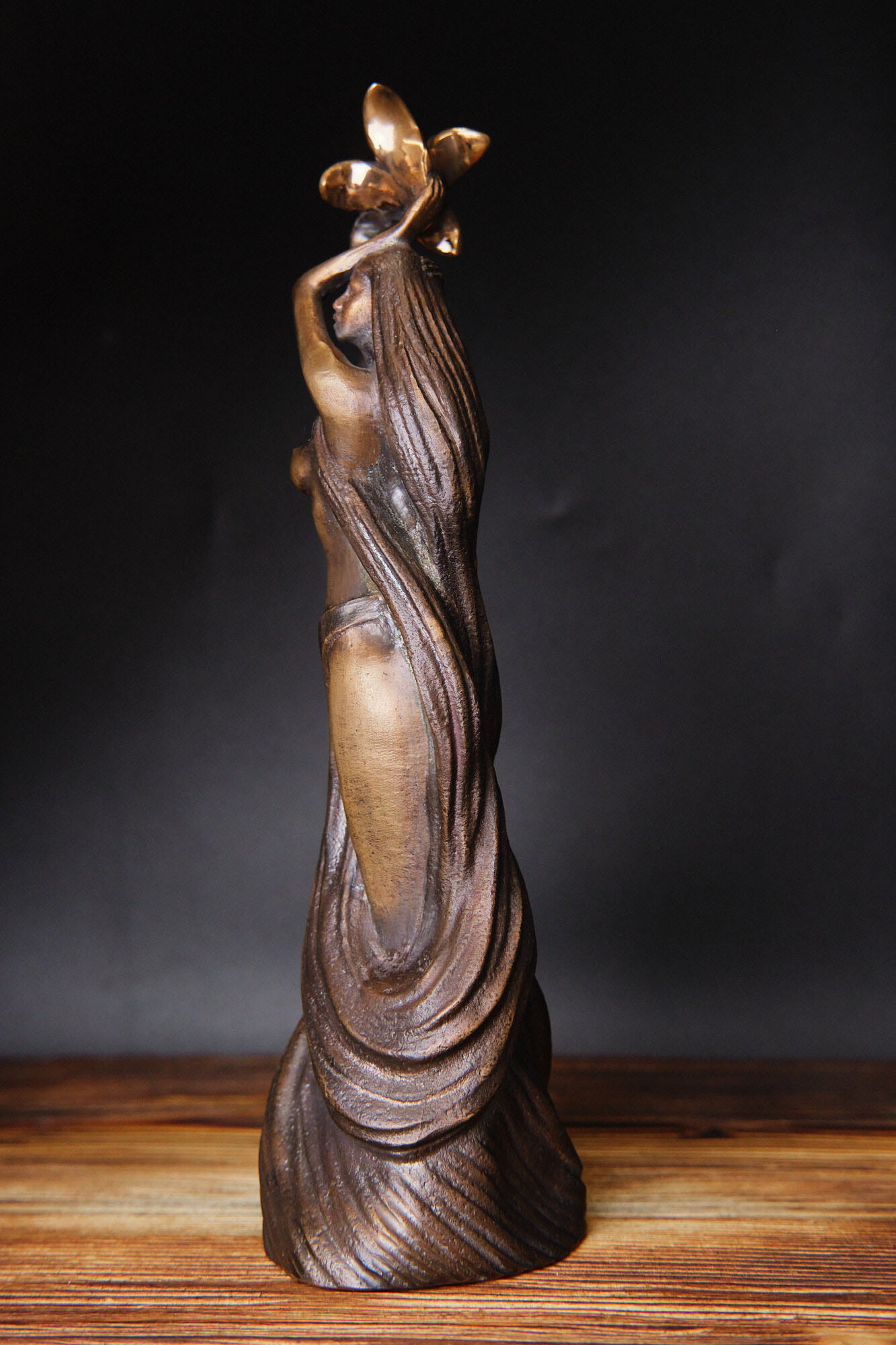 Колокол "Богиня плодородия", ручной работы, из бронзы, 22 см