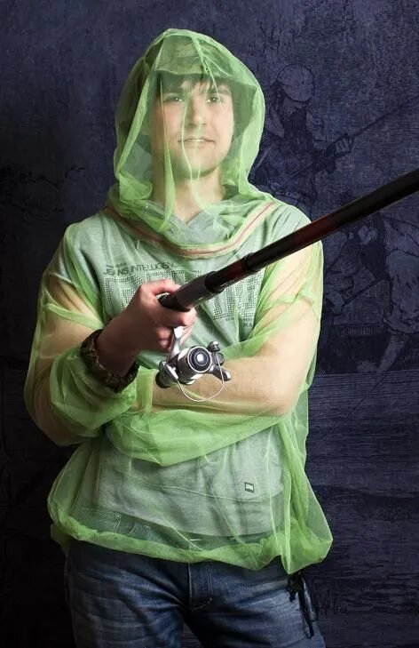 Антимоскитная куртка Финляндия для рыбалки. Зеленого цвета. Аксессуары для туризма