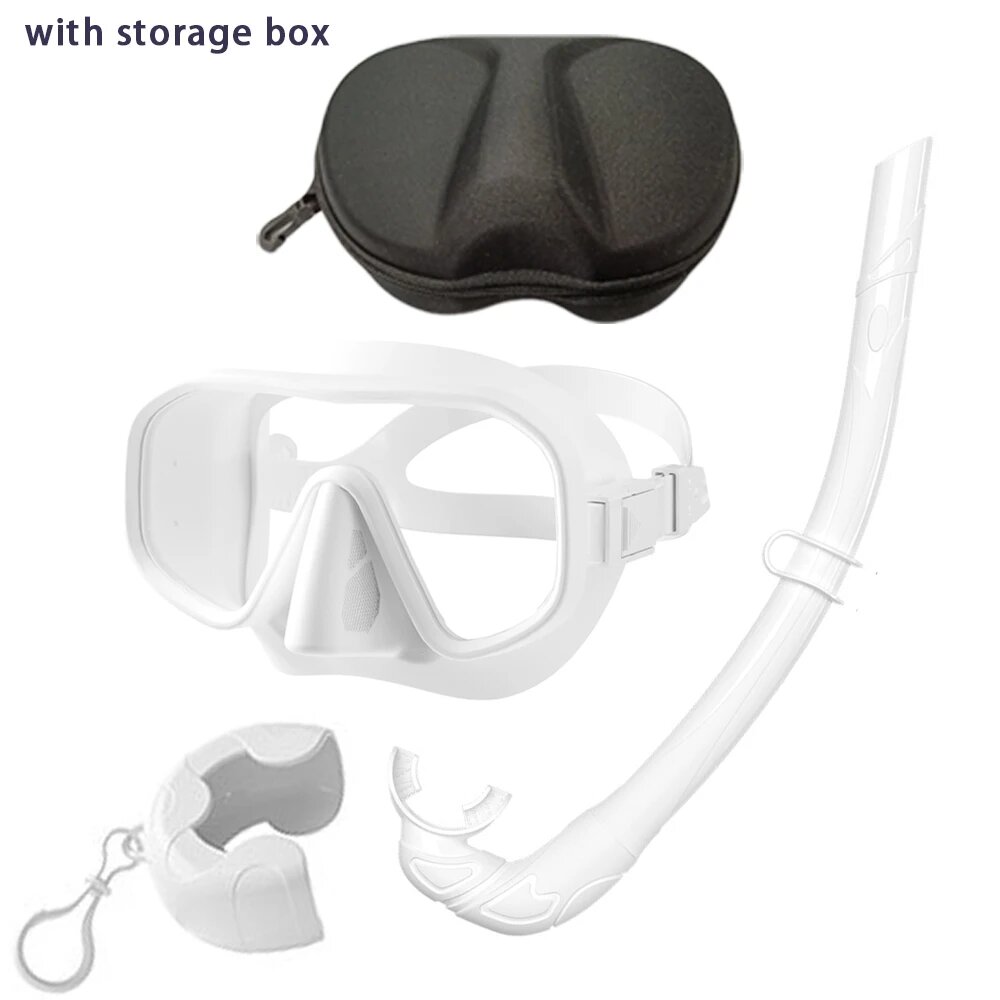 Профессиональная маска для подводного плавания Diving Mask Set Белый, B SET WHITE