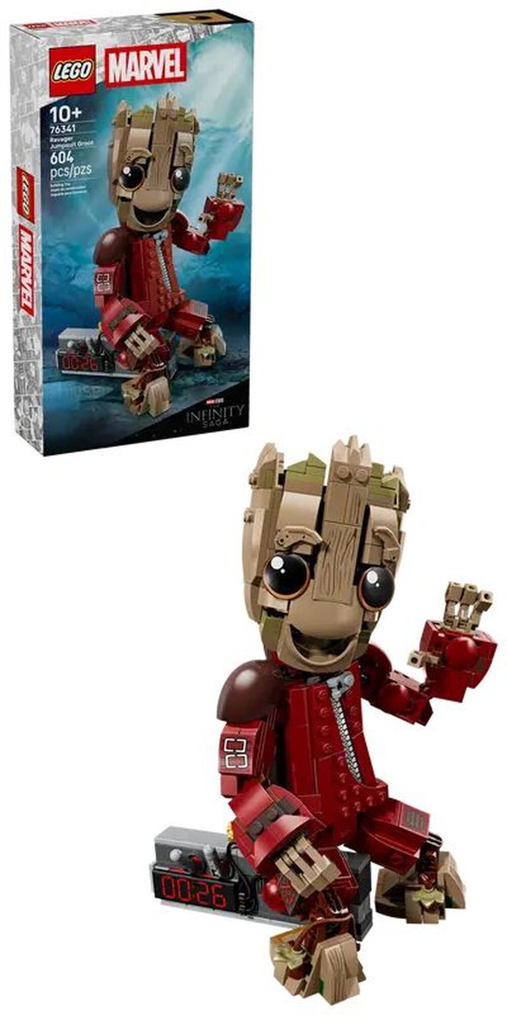 Конструктор LEGO Marvel SUPER HEROES - Грут в костюме Разрушителя, 604 эл.- Лего Марвел 76341