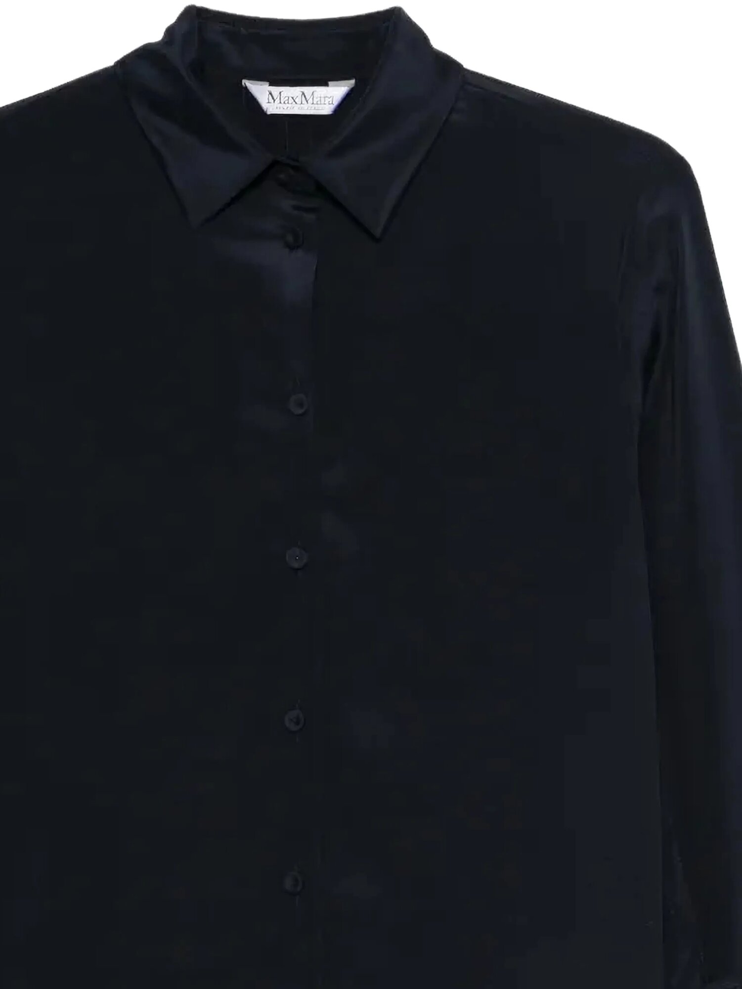 Блуза Max Mara Buttoned silk blouse, размер 46, синий — фото 1