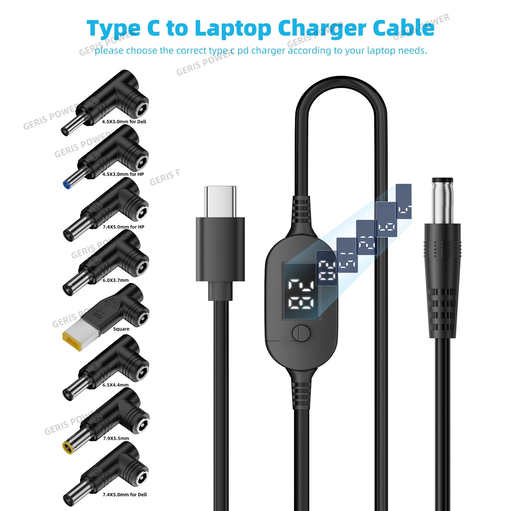 Geris Power Кабель USB-C PD 140 Вт 8W