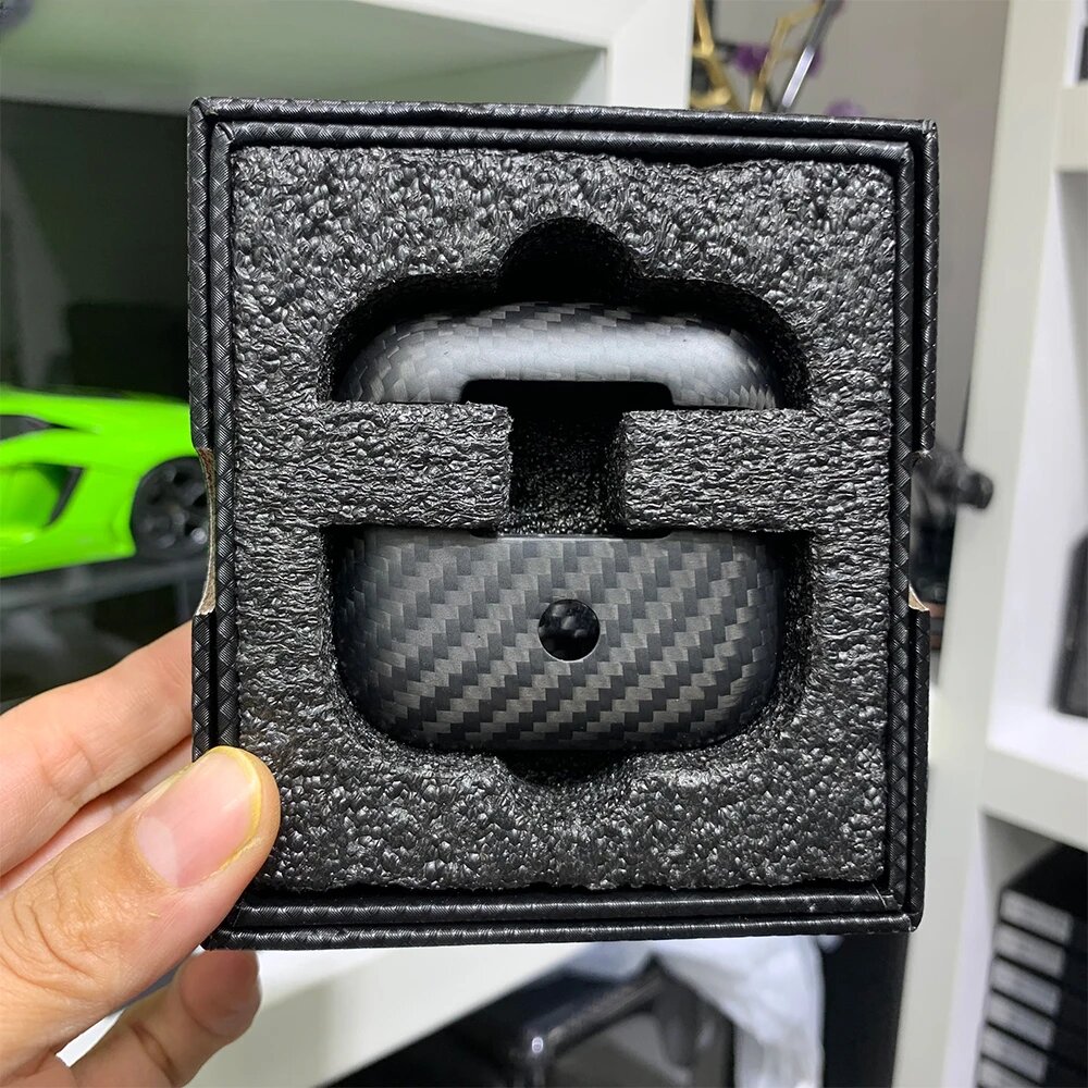 Матовый карбоновый чехол из арамидного волокна для AirPods 3 / AirPods AirPods Pro 2, Matte Black