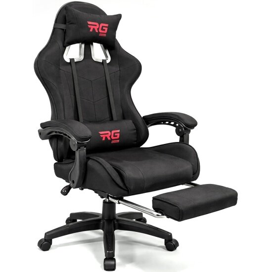 Кресло геймерское Byroom RG HEALER fabric black с подставкой для ног BRGF813F/B