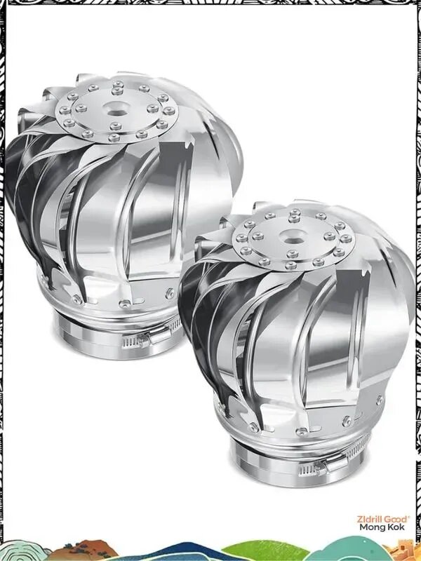 2 Шт, 110 Мм, Без Электропривода, Крышный Вентилятор, Ветряные Турбины, Вентиляционное Отверстие На Чердаке