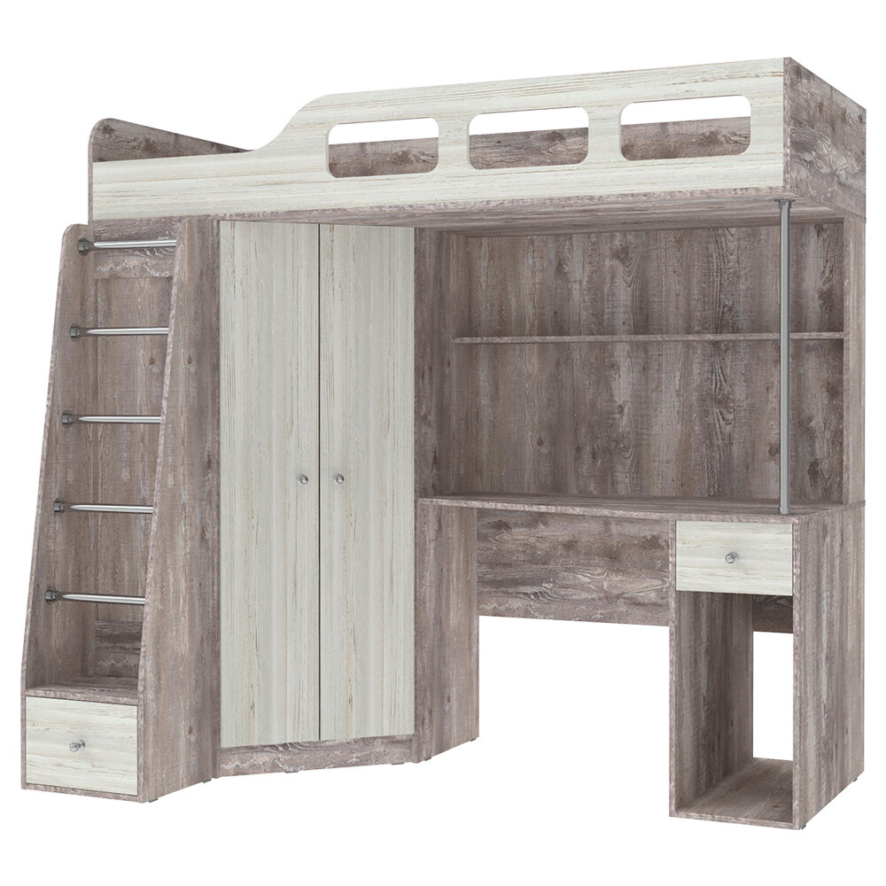 Астра-7 кровать чердак Бетон Винтерберг