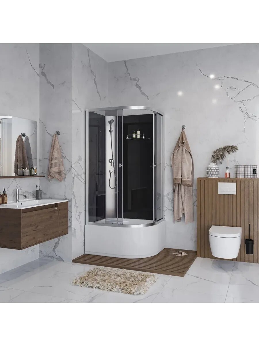 Душевая кабина Niagara, 90 x 80 с акриловым поддоном, угловая, прямоугольная.