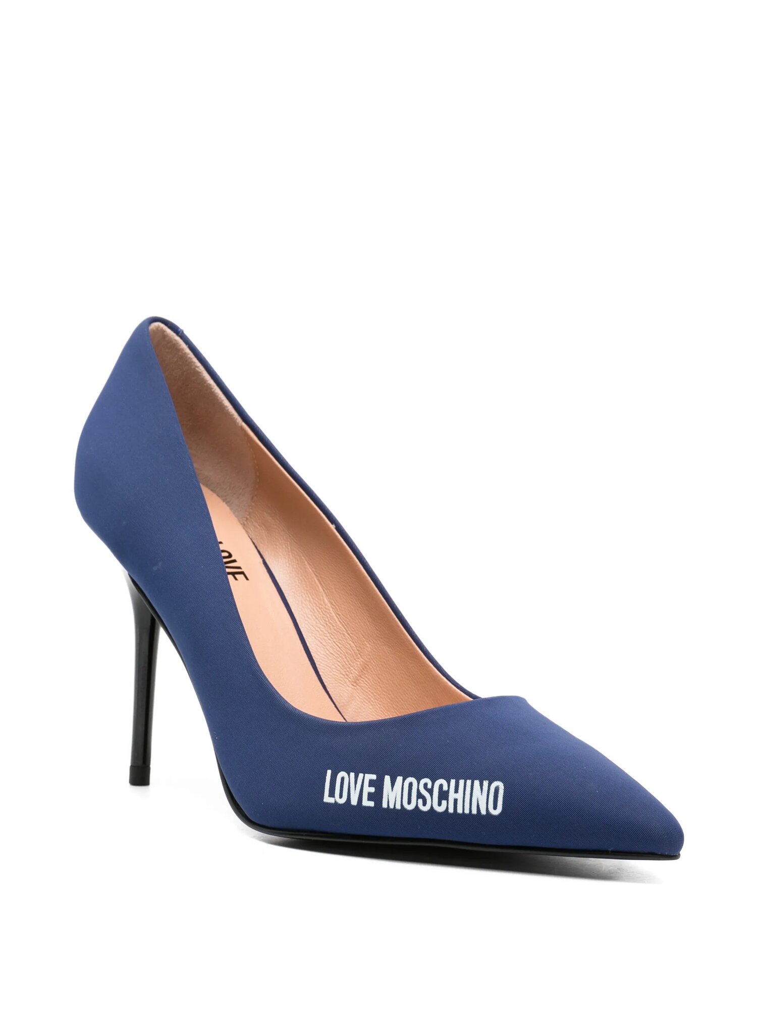 Туфли LOVE MOSCHINO Logo-print pumps, размер 36, blue — фото 1