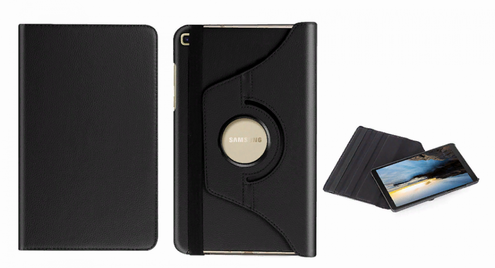 Чехол-подставка MyPads для Samsung Galaxy Tab A 8.0 (2019) SM-T290 / T295 с поворотным роторным механизмом из искусственной кожи
