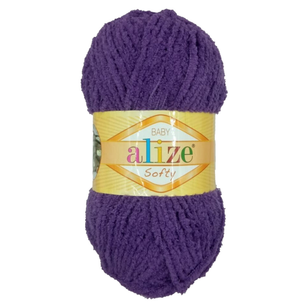 Пряжа для вязания Alize Softy 44 фиолетовый 4 шт 50 гр/115 м 100% микрополиэстер