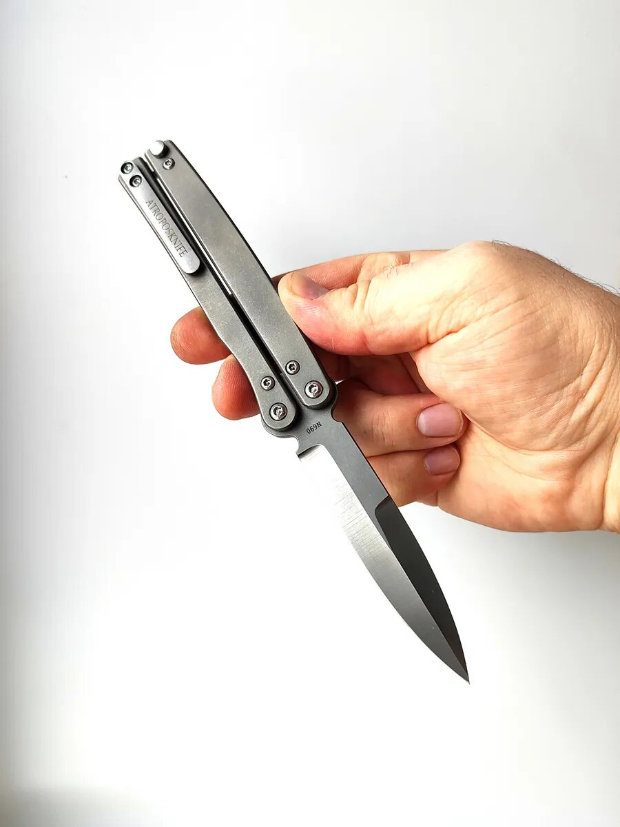 Балисонг, нож бабочка "Ведьма", титан.