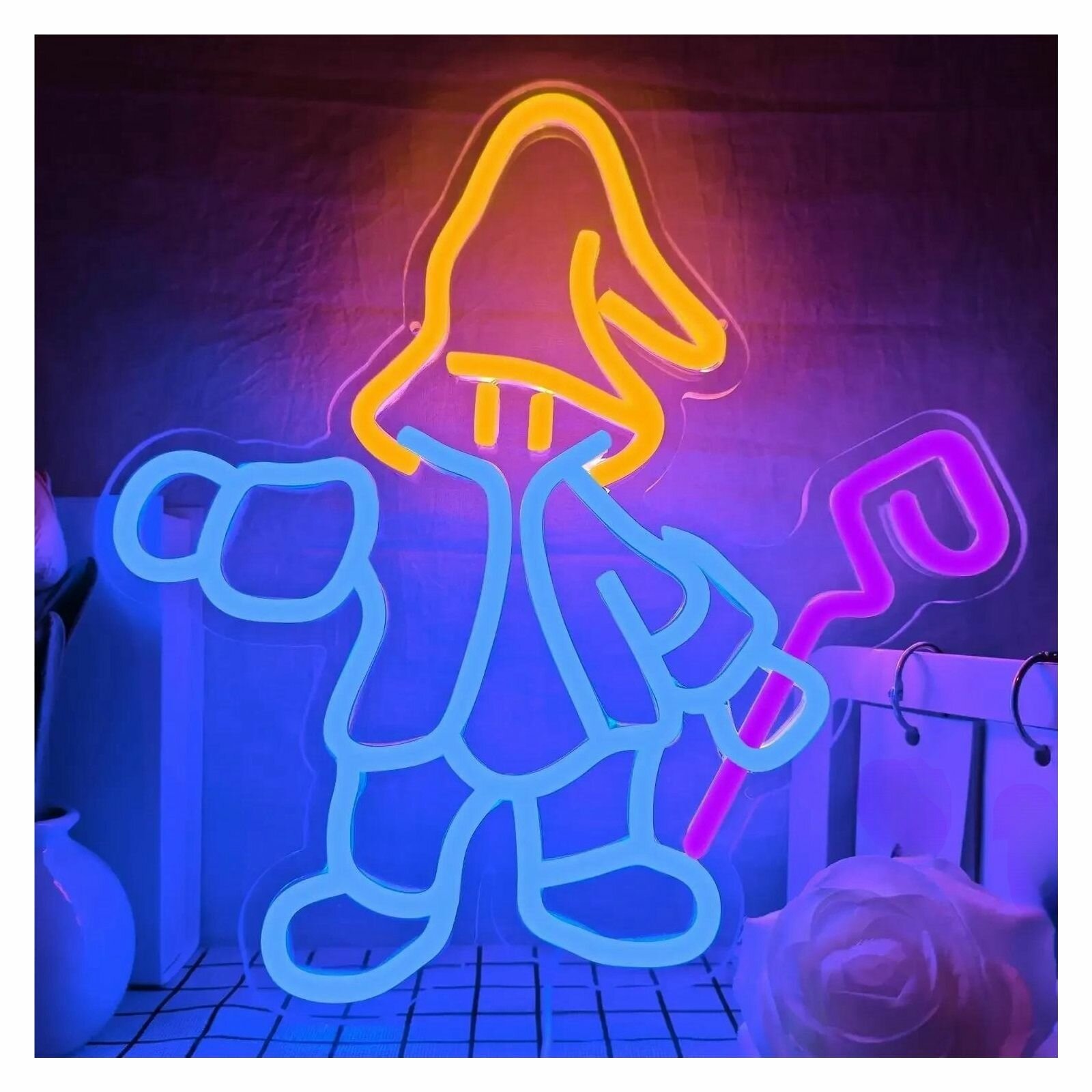 Черный Маг Неоновая Вывеска С Питанием От USB Регулируемой Яркостью Света 33см 32см