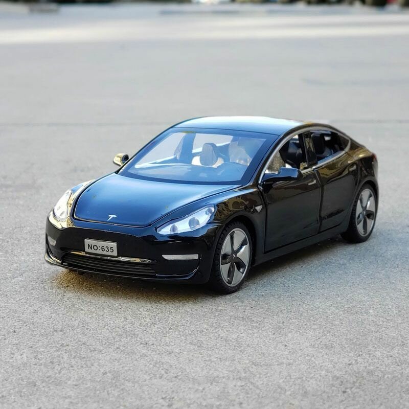 Коллекционная модель автомобиля Tesla Model 3 1:32 из сплава игрушка-декор
