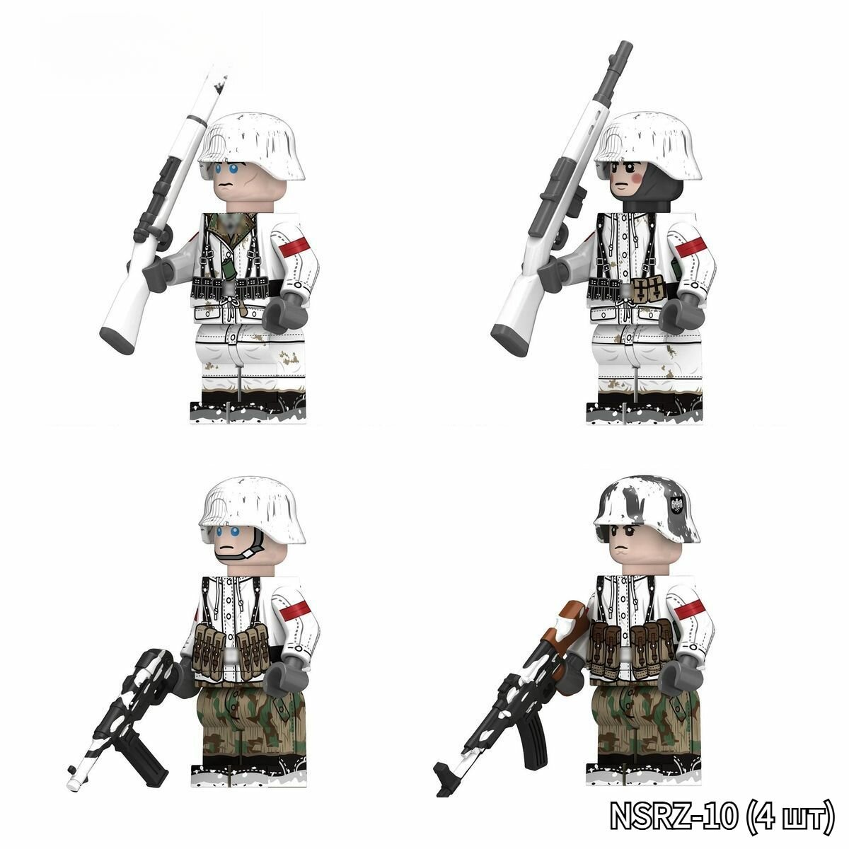 Минифигурка из строительного блока солдата военной серии Military, советская модель строительного блока снежного солдата обороны Москвы, минифигурка MOC, совместимы с легo конструкторами