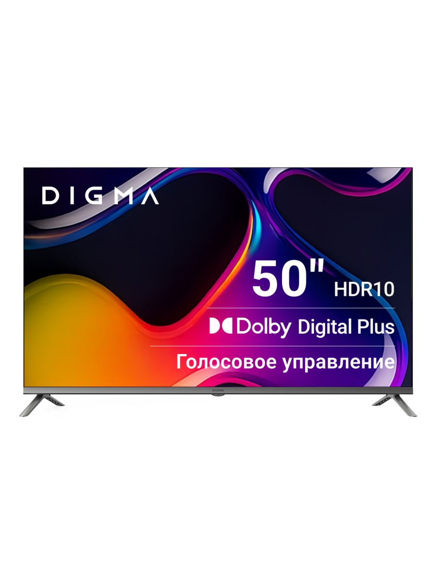 Телевизор LED Digma 50" DM-LED50UBB41 Android TV Frameless Metal т. серебр./серебристый Smart