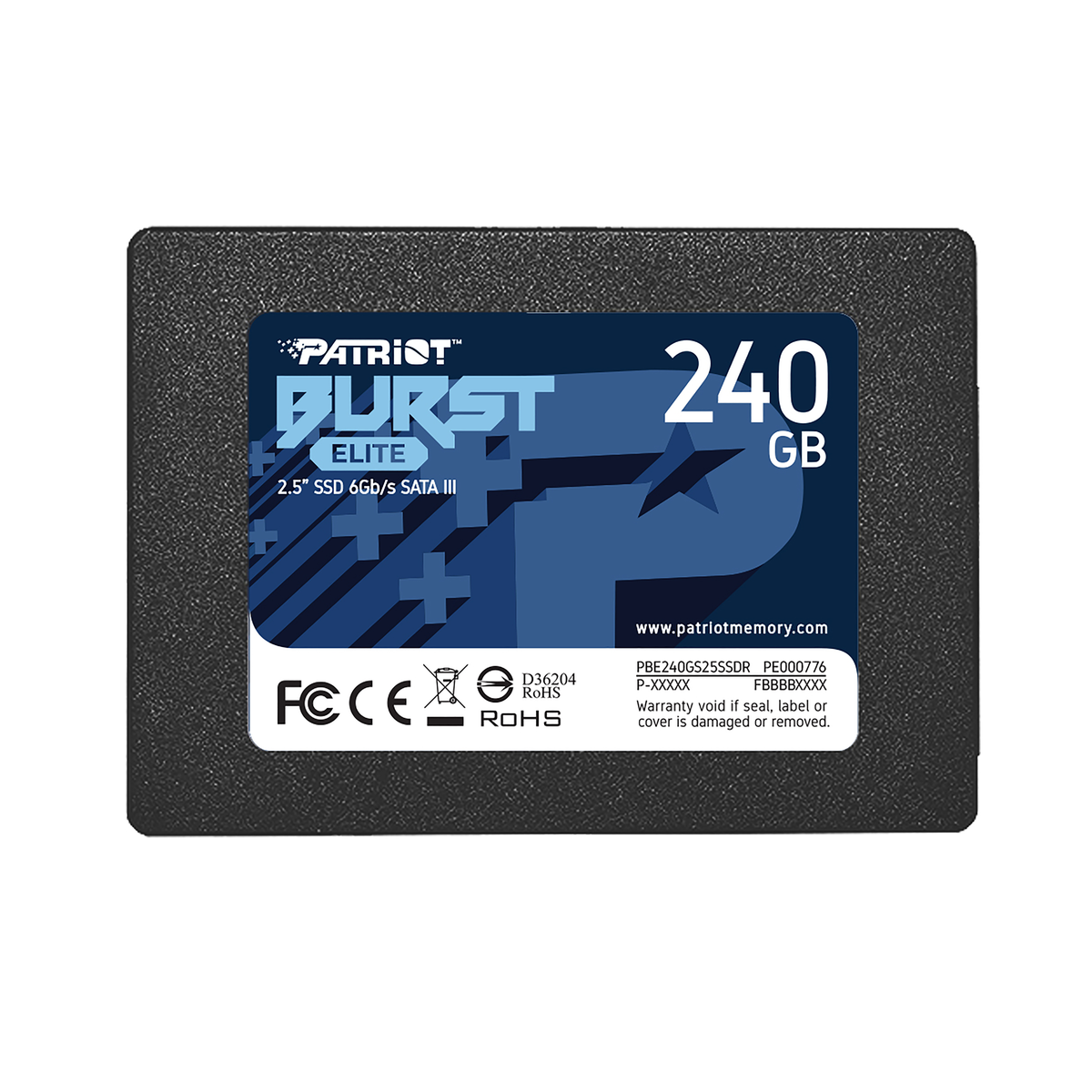 Накопитель SSD Patriot Burst Elite, 240 ГБ, 2.5" (PBE240GS25SSDR)