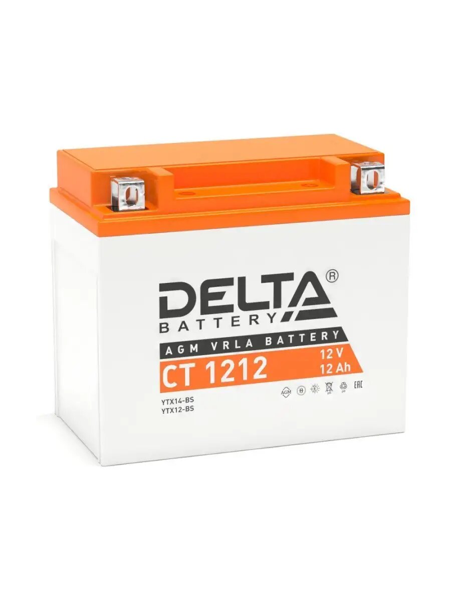 Аккумулятор для мотоцикла 12v 12Ah DELTA CT 1212