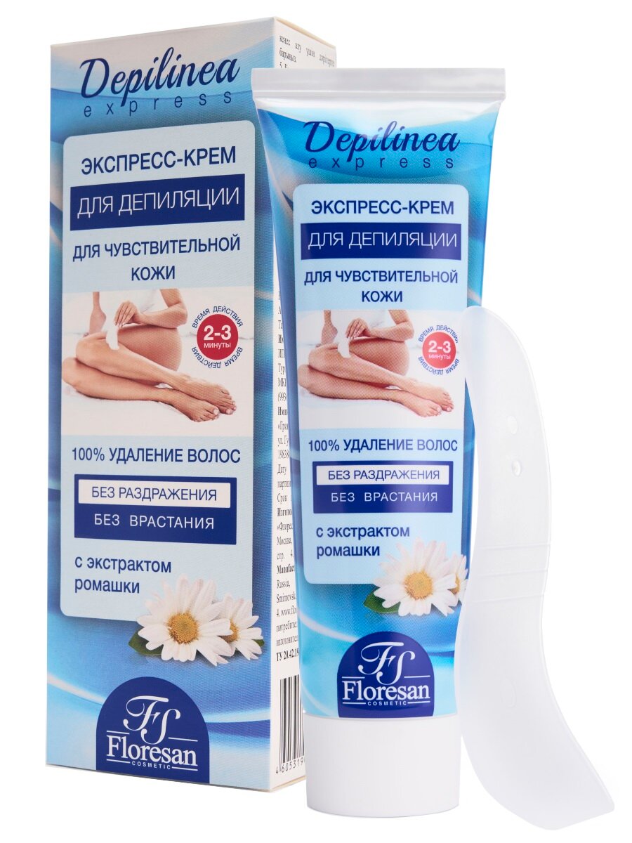 Крем для депиляции волос с тела Floresan Depilinea Нежный экспресс 100мл