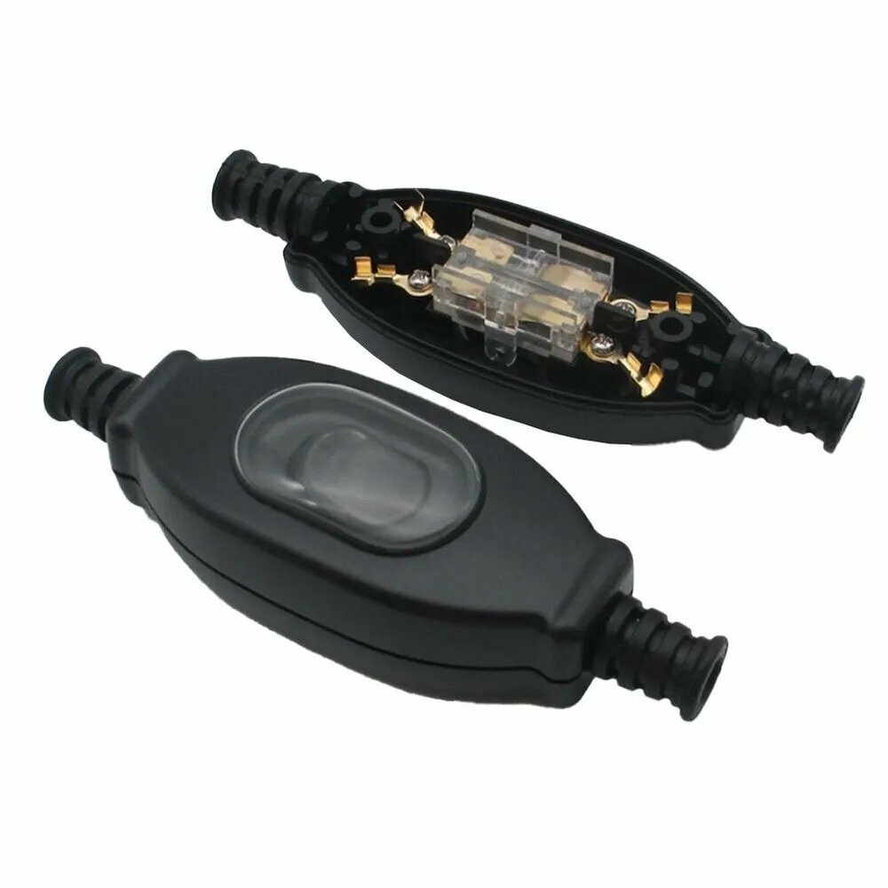 Водонепроницаемый встроенный переключатель, шнурный переключатель 8 мм, круглый провод, серебряный контакт, двойной разрыв