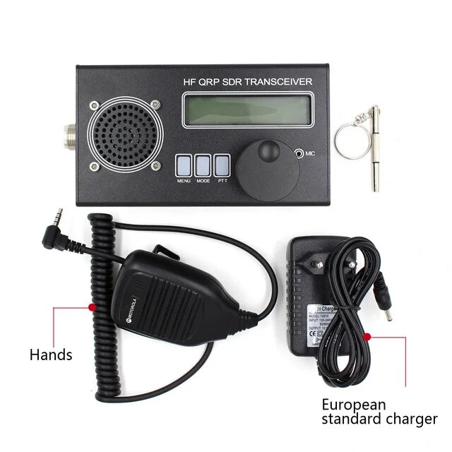 HQXRTEK HF QRP SDR Трансивер с EU зарядным устройством