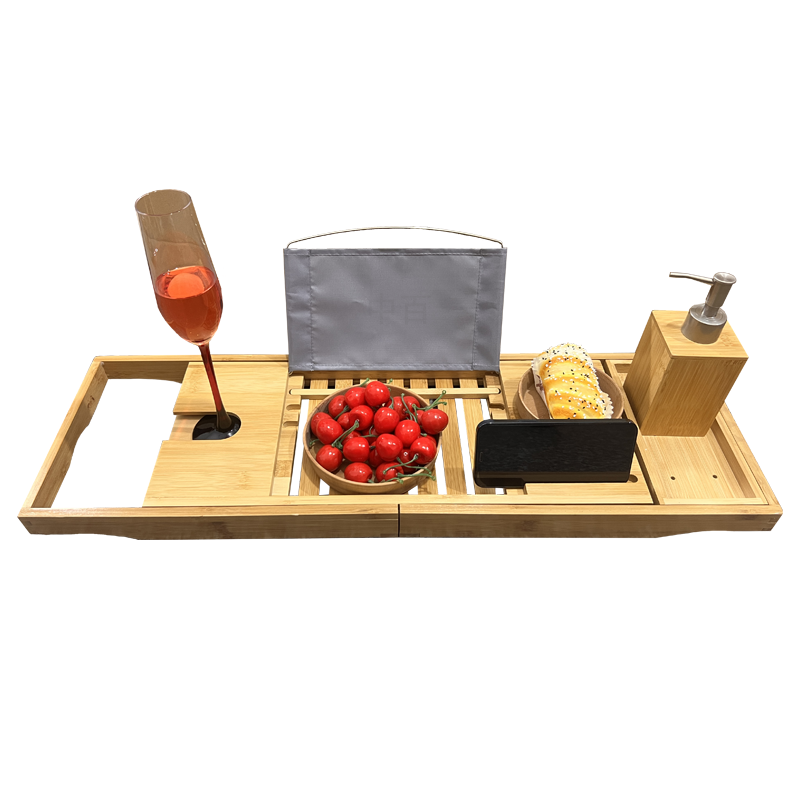 Бамбуковая нескользящая выдвижная полка для ванны, деревянная подставка для хранения в ванной, полка для ванны в ванной комнате.