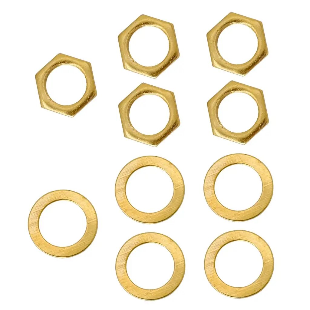 Гайки для электрогитары MagiDeal, Gold, 9.36 мм, 5 шт.