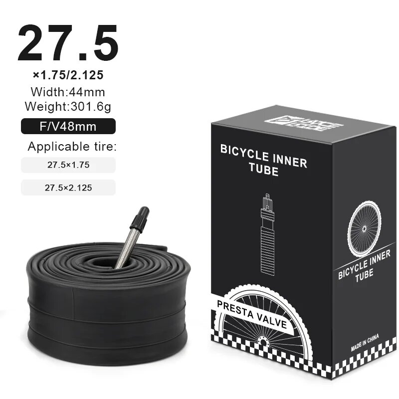 Велокамера RIDERACE 27.5x1.75/2.125 FV 48мм