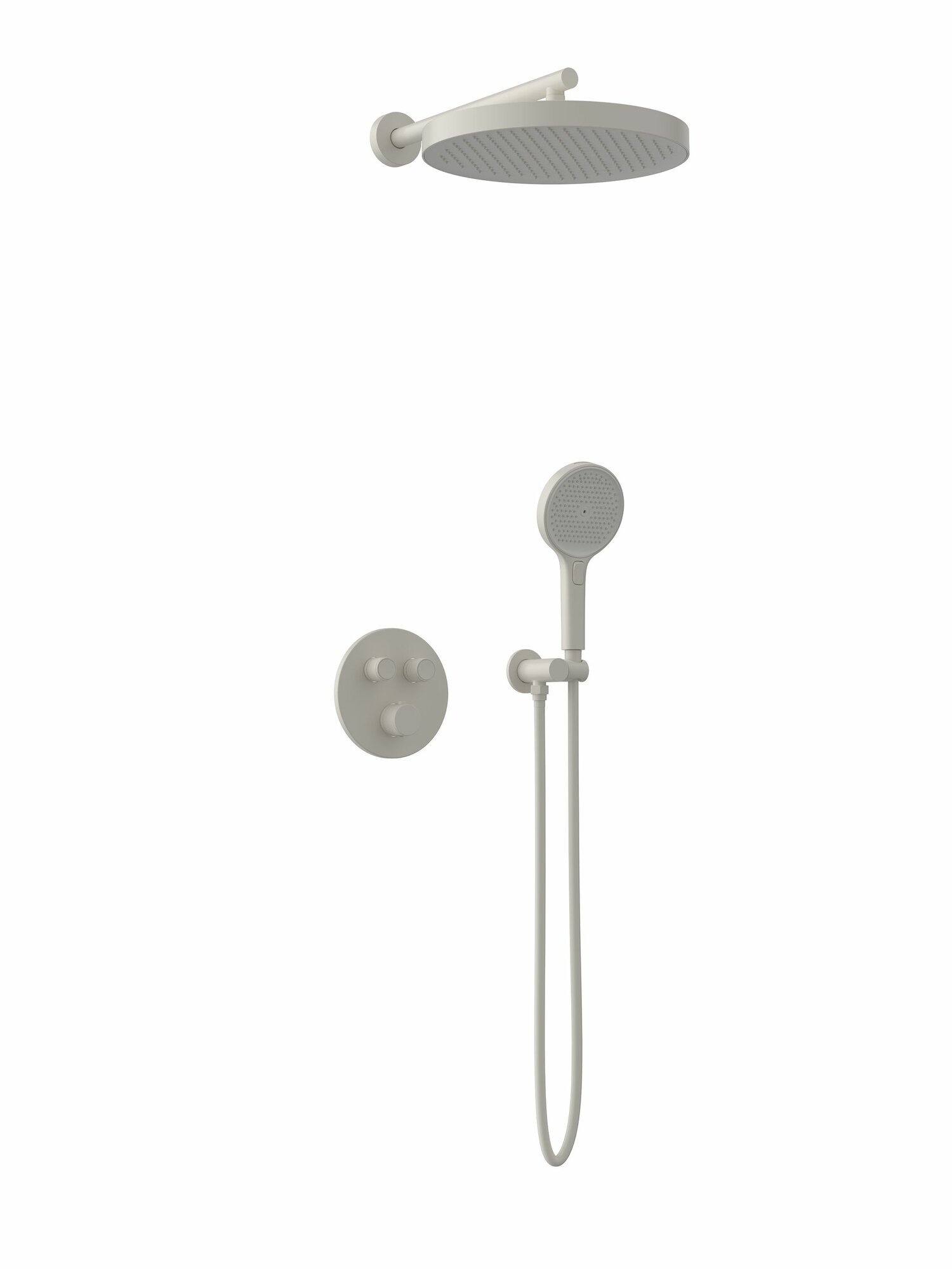 Душевая система с тропическим душем с термостатом встраиваемая ALTROBAGNO, белая матовая