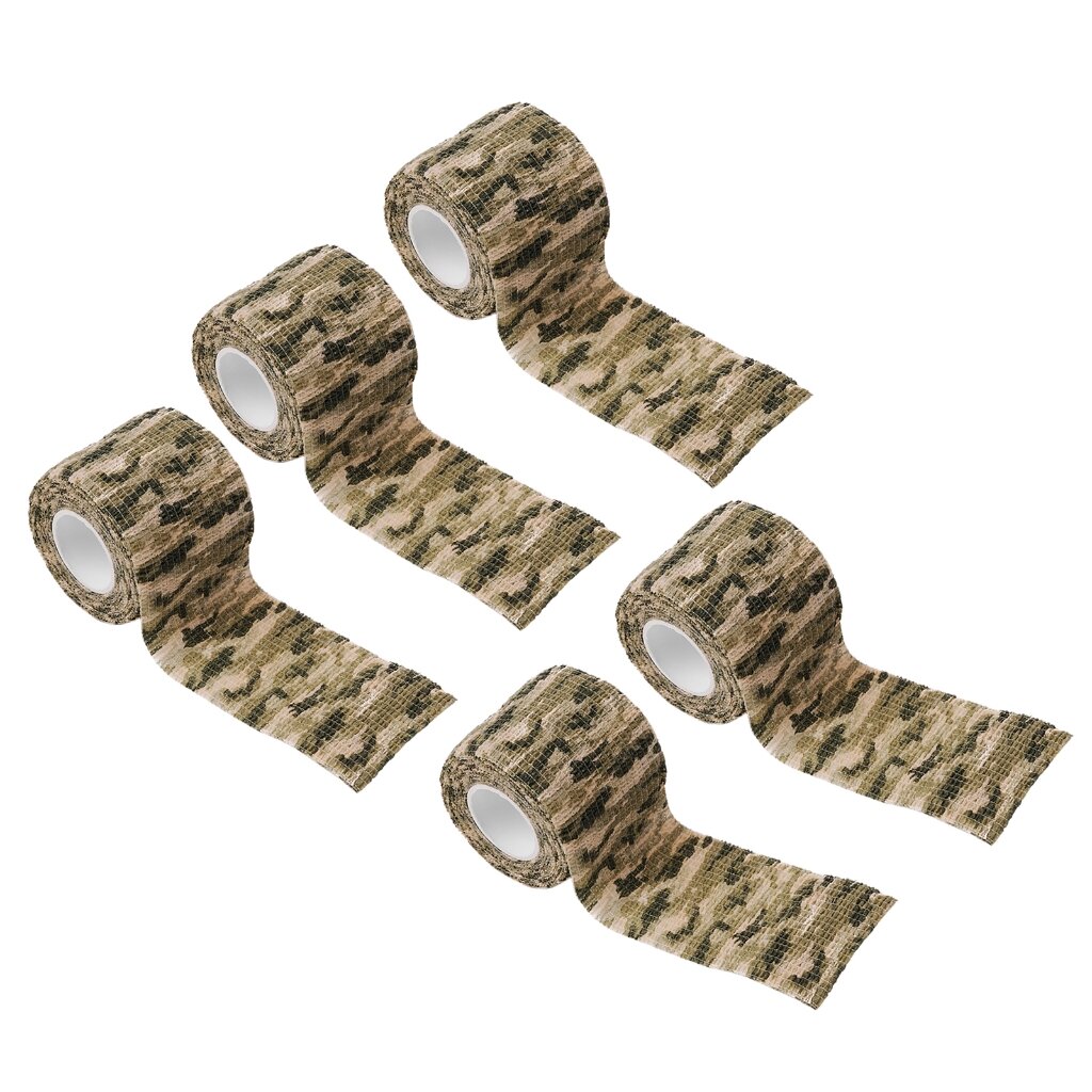 5 рулонов наружной нетканой камуфляжной ленты-травяной камуфляж № 3