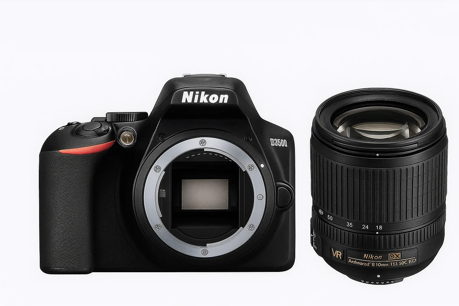 Зеркальная камера Nikon D3500 Kit 18-105mm — 24 МП, процессор Expeed 4, серийная съёмка 5 к/с