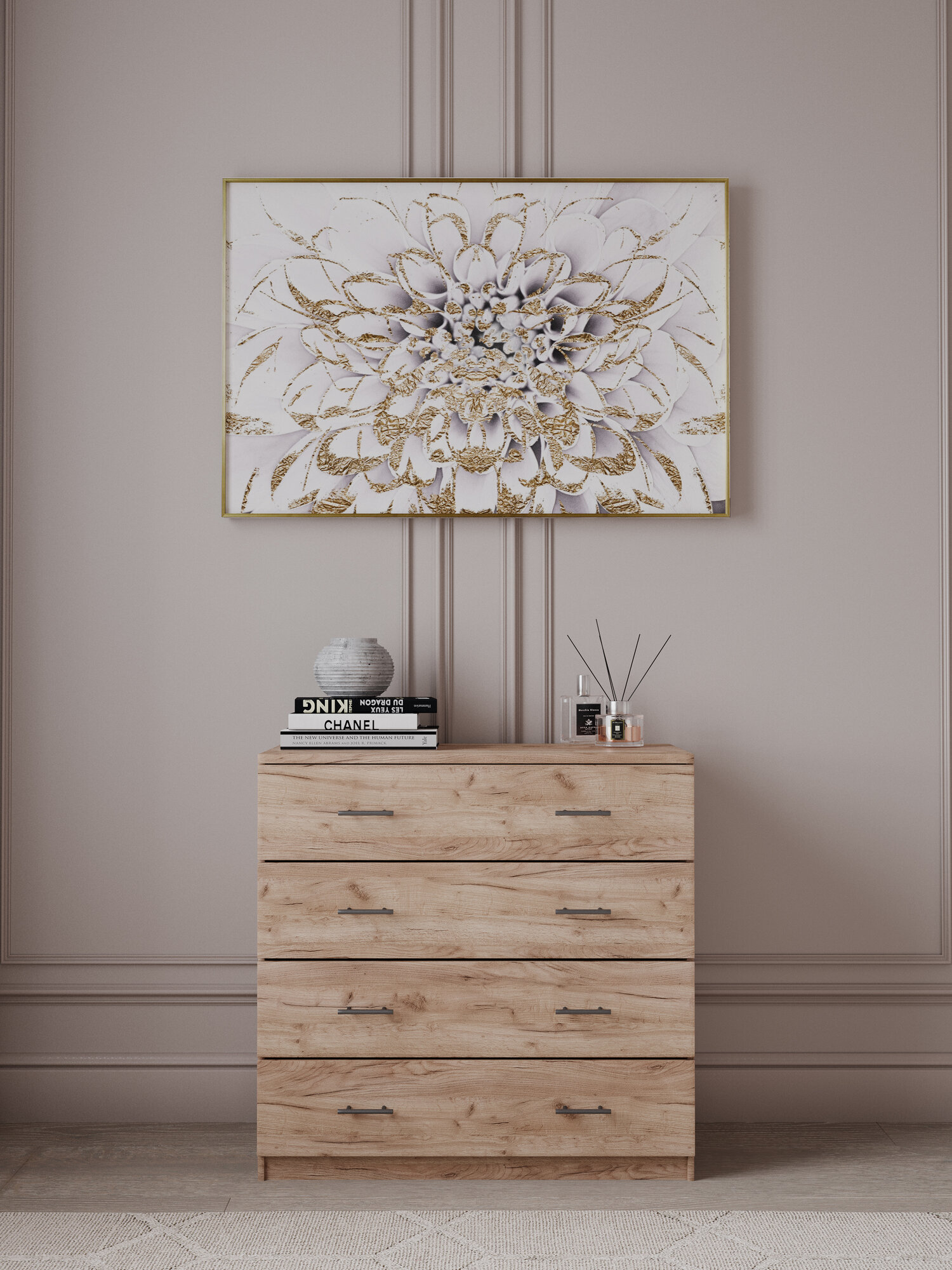 Комод Орландо белый с ящиками для одежды и хранения вещей, современный стиль