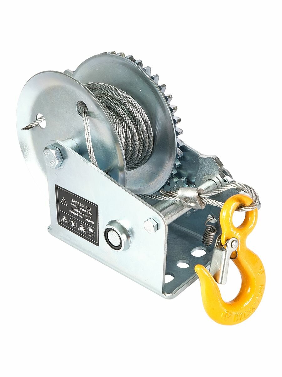 Лебедка ручная барабанная "Калибр ЛБ-540" (540кг, трос 8м/4,8мм)