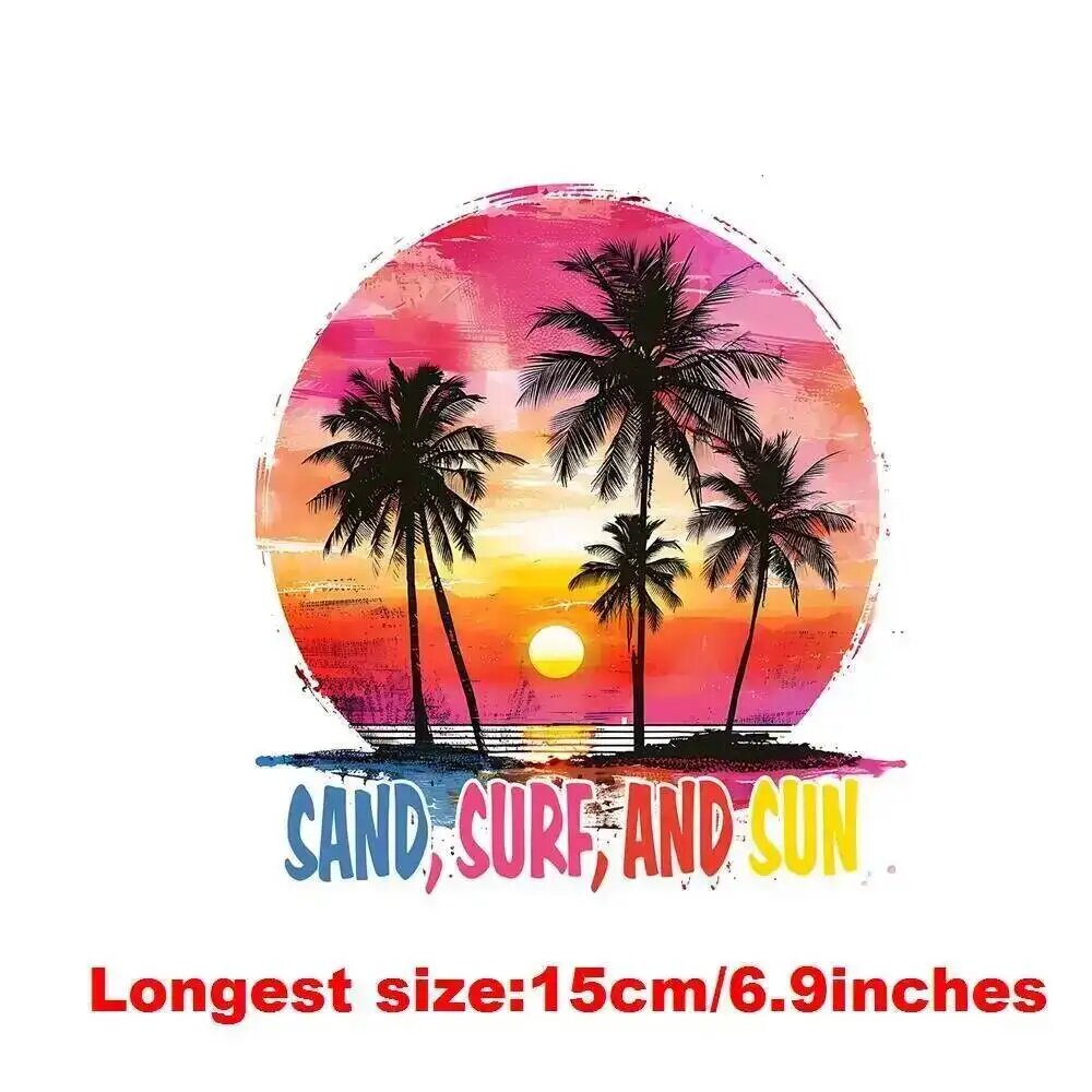 Пляжная нашивка Sand Surf and Sun, 15см, YTH0348-5