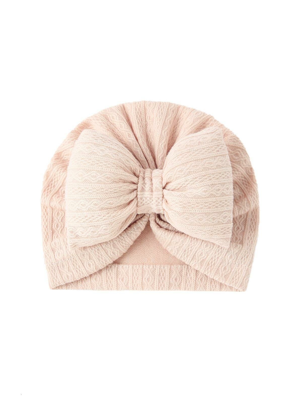 Детская хлопковая шляпка с бантом, Бежевый