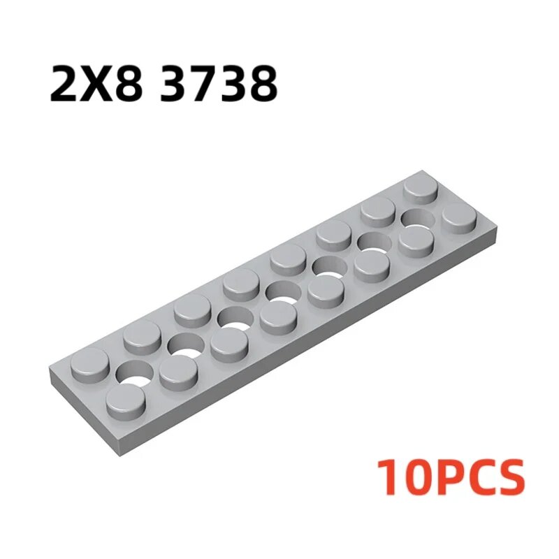 LEGO 2x8 3738 Light Gray - 10шт.