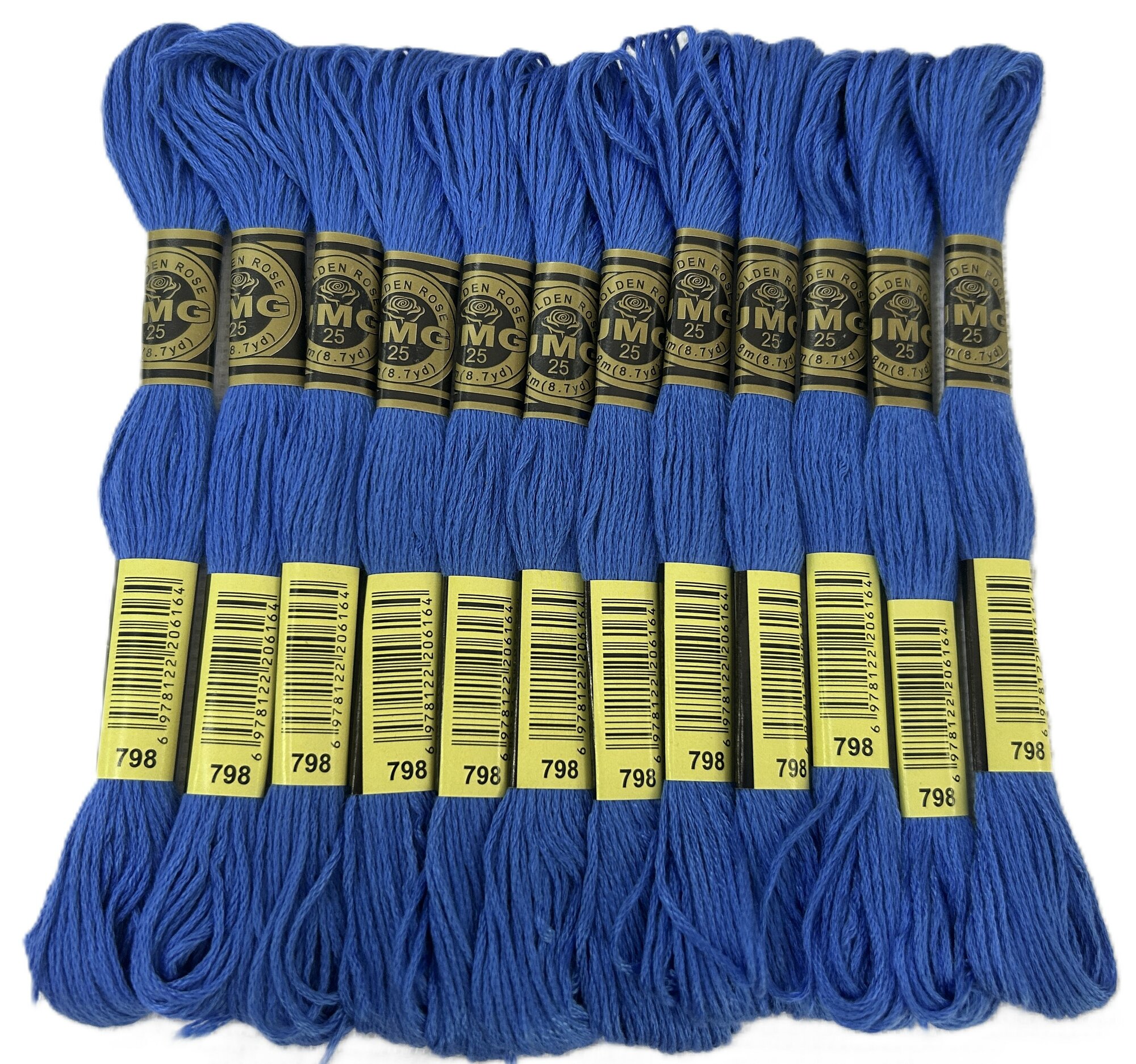 Нитки для вышивания JMC мулине (150-3866) 100% полиэфир 12 штук x 8 м