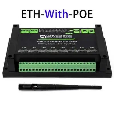 Waveshare ESP32-S3-POE-ETH-8DI-8RO 8-канальный релейный модуль