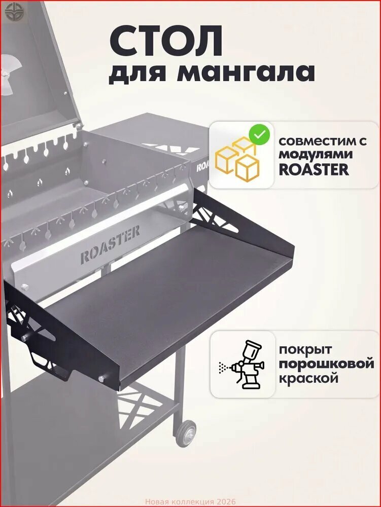 Разборный мангал для шашлыка 57х25х18 см, покрытый порошковой краской