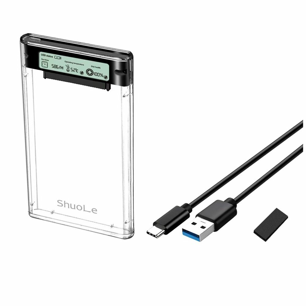 Внешний жесткий диск USB3.2, корпус 5 Гбит/с, 2,5-дюймовый жесткий диск Type-C, твердотельный накопитель SATA для ноутбука