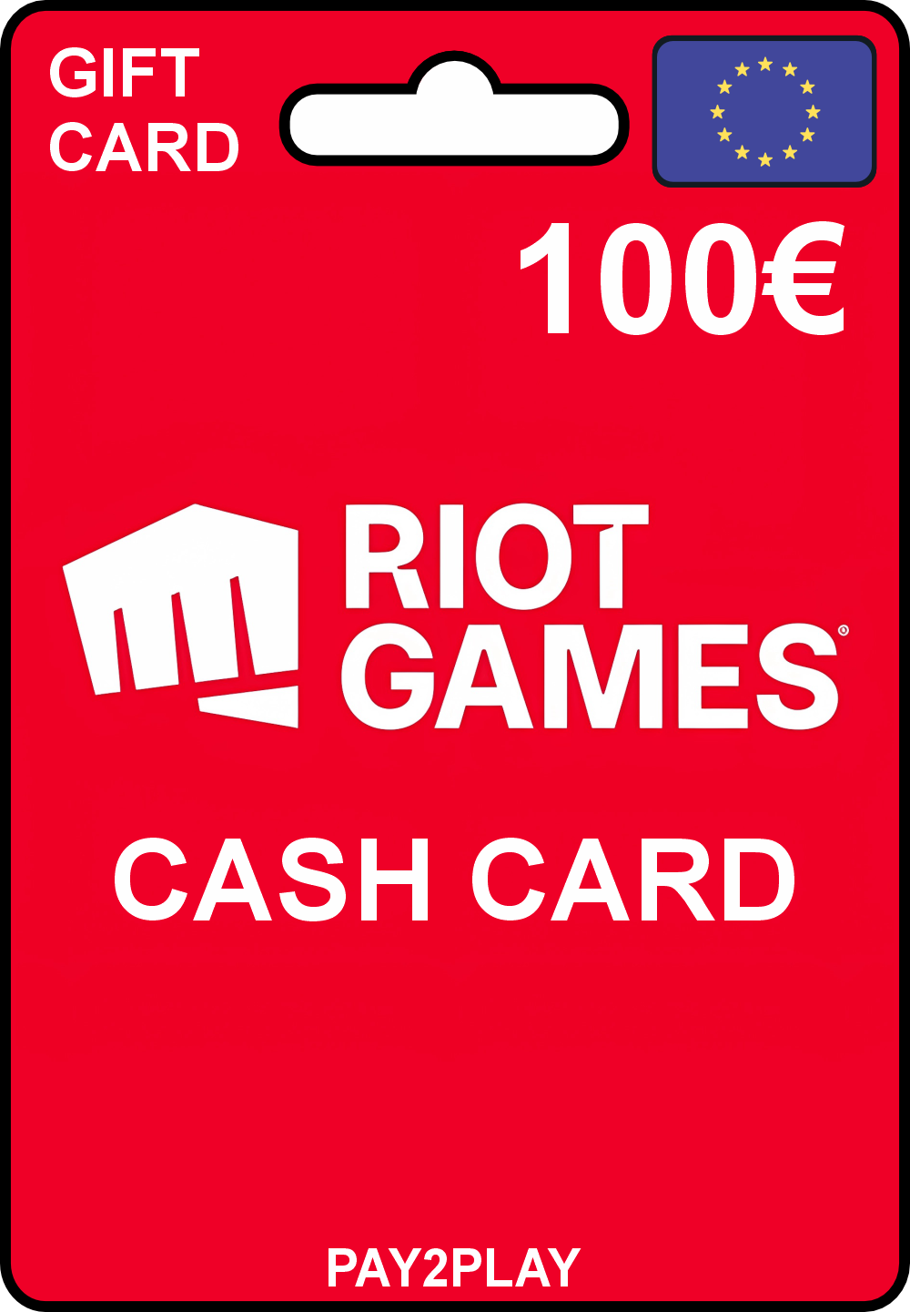Подарочная карта Riot Games 100 EUR / Евросоюз / Цифровой ключ, Пополнение счёта / Riot Games Cash Card