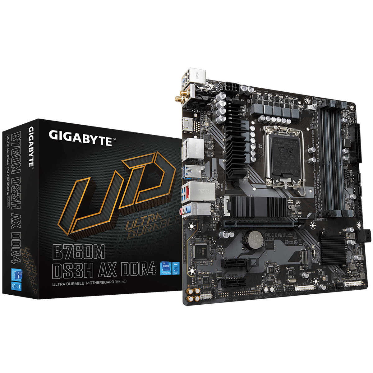 Материнская плата Gigabyte B760M DS3H, форм-фактор microATX, чипсет Intel B760