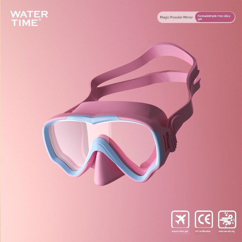 WaterTime детская маска для плавания с волшебным порошком, антизапотевшее стекло, для детей 4-12 лет
